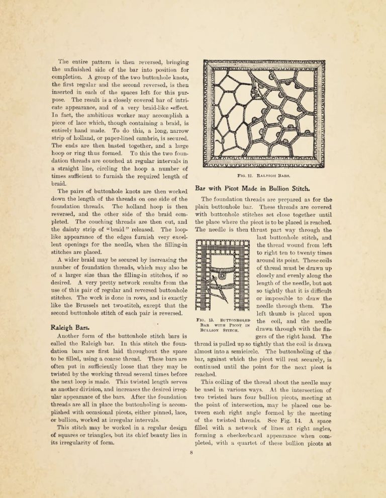 How To Make Battenberg Point and Lace Published 1900: Lace Making Book ...